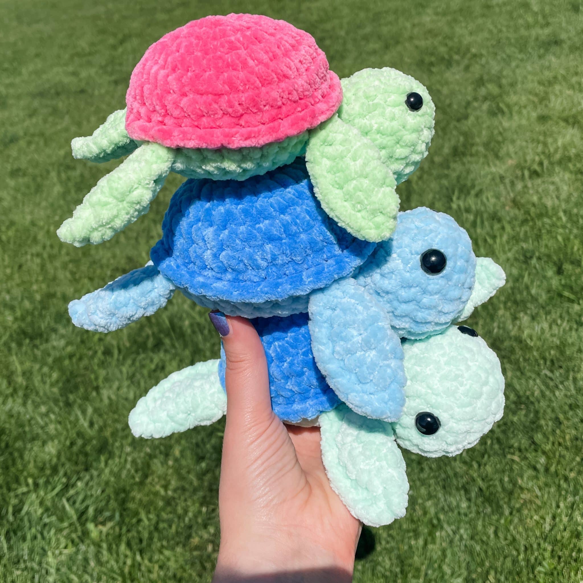 No Sew Crochet Turtle Amigurumi Plush